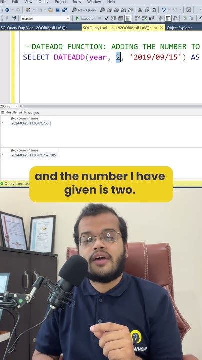 Dateadd Function Adding Date In Sql Server Youtube