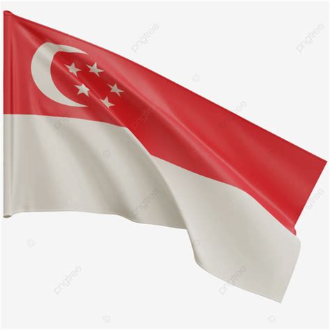 펄럭이는 싱가포르 국기 기둥이 있는 싱가포르 국기 투명하게 흔드는 싱가포르 국기 싱가포르 국기 Png 일러스트 및 Psd 이미지 무료 다운로드 Pngtree