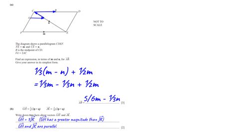 Vectors Past Paper Questions For Igcse Cambridge 0580