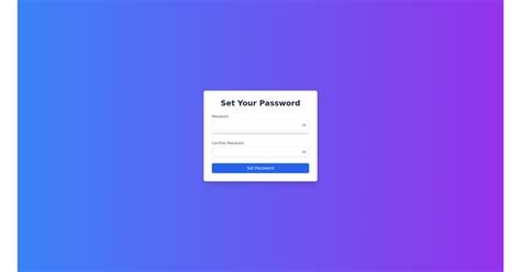 Set Password Free React Tailwind Component