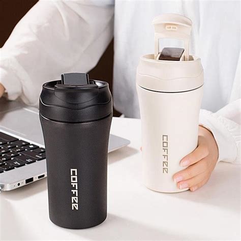 400ml Stainless Steel Coffee Mugs Thermos Bottle Portable Car Vacuum