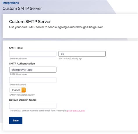 Custom SMTP Servers ChargeOver Help Center