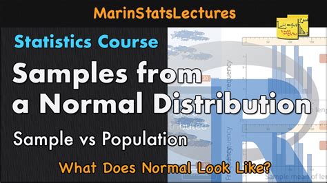 Samples From A Normal Distribution Statistics Tutorial 4 Marinstatslectures Youtube