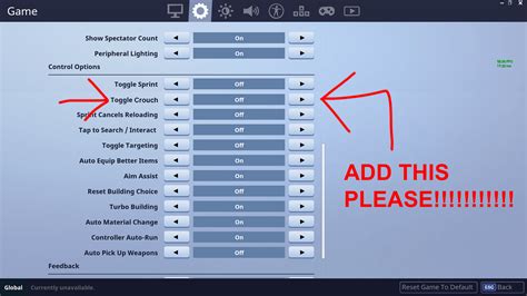 Im Still Waiting For Hold To Crouch Option In Settings Even If You Wont Use It It Needs