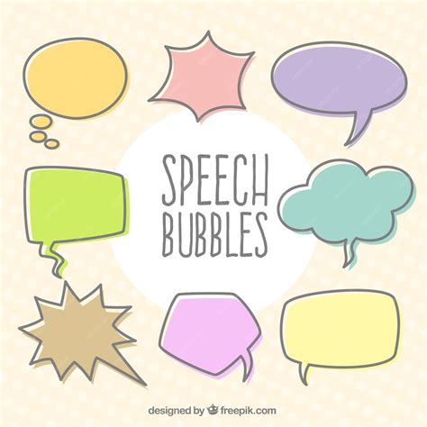 화려한 연설 거품 무료 벡터