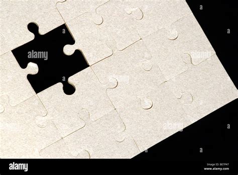 Jigsaw Puzzle With Missing Piece Stock Photo Alamy