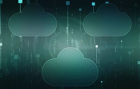 2d Illustration Of Cloud Computing Digital Cloud Computing Concept