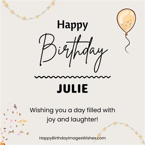 Happy Birthday Julie Images And Wishes 2025