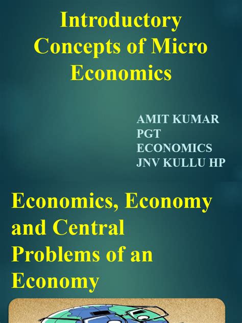 Unit 1 Introductory Concepts Pdf Economics Microeconomics