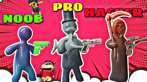SHINCHAN AND CHOP BECAME PRO GUN FIGHTERS NOOB Vs PRO Vs HACKER IN GUMSLINGER IamBolt