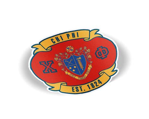 Chi Phi Banner Crest Shield Decal — Greeku