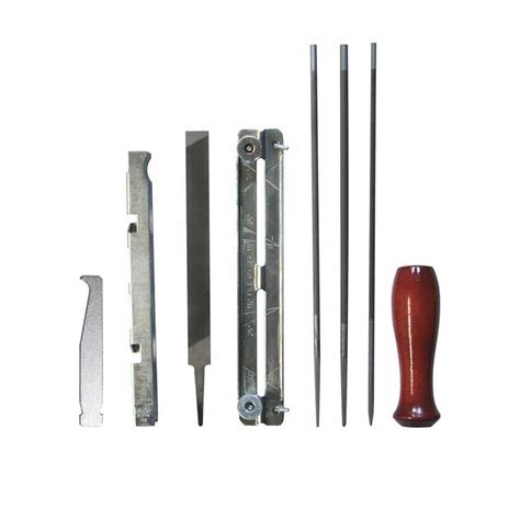 Rocwood Chainsaw Saw Chain File Sharpening Kit Including Round And Flat Files Handle And Gauge
