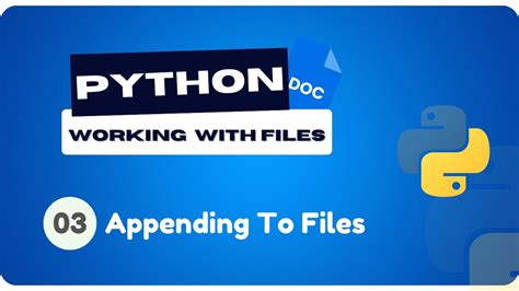 How To Use The Append Method In Python For File Handling Youtube