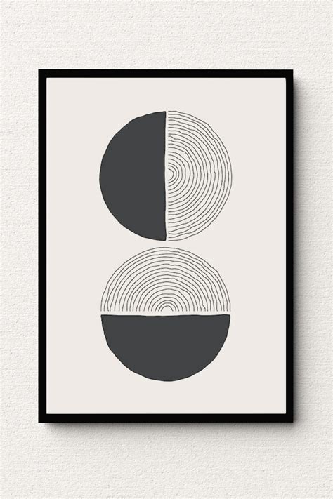 Cosmic Eclipse Abstract Wall Art With Black Moon Celestial Forms Homekode