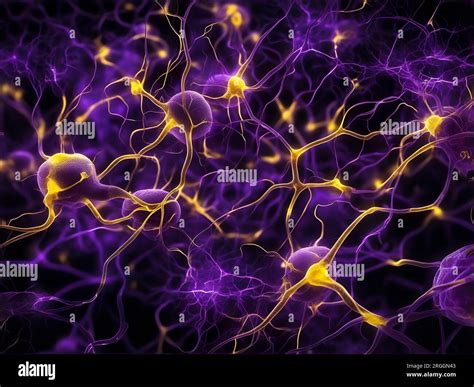 Neuronal Network With Electrical Activity Of Neuron Cells Generative Ai