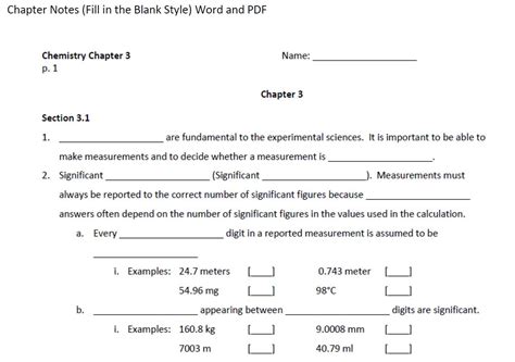 Scientific Measurement Chemistry Ch 3 Bundled Lesson