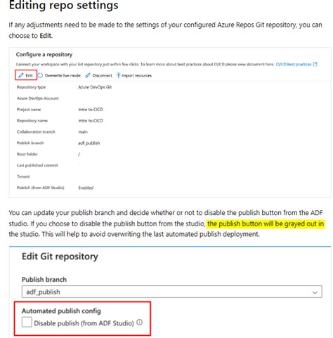 Adf Publis All Button Still Disabled After Delete Repo Git Microsoft Qanda