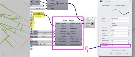 End Width In Custom Curve Preview Component Grasshopper R8 Grasshopper Mcneel Forum