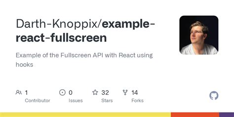 Github Darth Knoppixexample React Fullscreen Example Of The Fullscreen Api With React Using