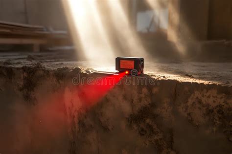 Laser Level Measuring Soil Depth Stock Illustration Illustration Of