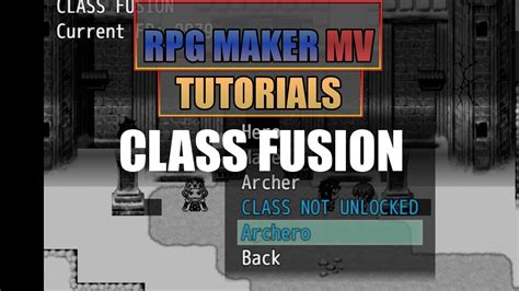 RPG Maker MV Tutorial CLASS FUSION YouTube