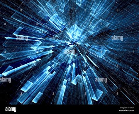 Dark Blue Background Abstract Computer Generated Image Digital Art Perspective Light