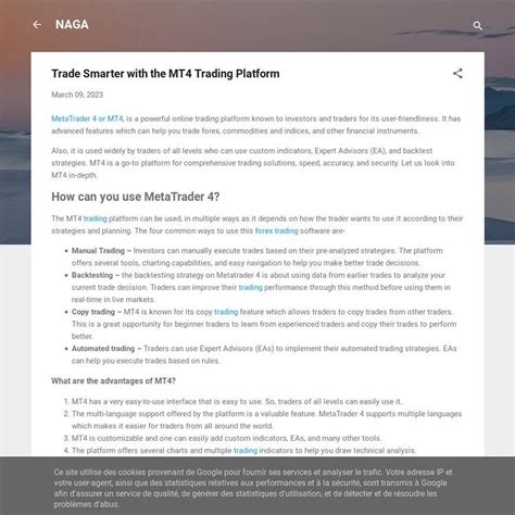 Trade Smarter With The Mt4 Trading Platform Naga Medium