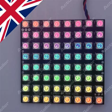 🇬🇧 Neopixel Compatible Matrix 64 8x8 Addressable Ws2812b 5050 Rgb Led Square £8 20 Picclick Uk