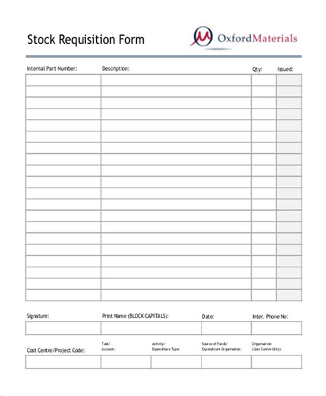 Free 10 Sample Requisition Forms In Ms Word Pdf Excel