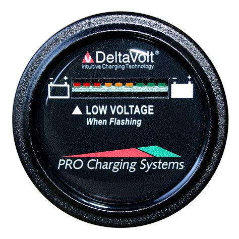 Dual Pro 12 Volt Battery Fuel Gauge Round Battery Mart