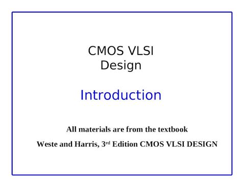 PPT CMOS VLSI Design Introduction DOKUMEN TIPS