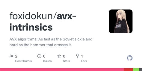 Github Foxidokunavx Intrinsics Avx Algorithms As Fast As The
