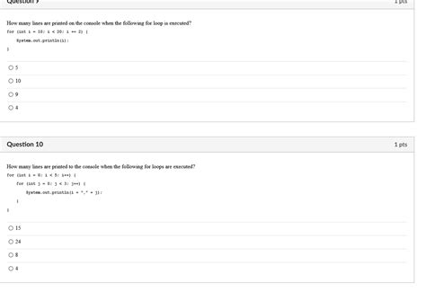 Solved How Many Lines Are Printed On The Console When The