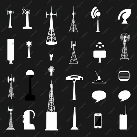 Telecom Vector Set White Background Isolated A High Premium Ai Generated Vector