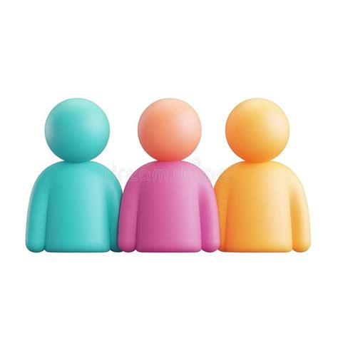 Multicolored 3d User Together Clustering Icons Logo Symbolizing Collaborative Teamwork
