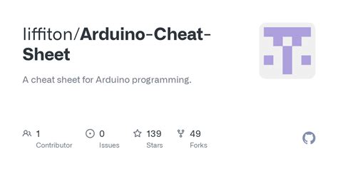 Github Liffitonarduino Cheat Sheet A Cheat Sheet For Arduino