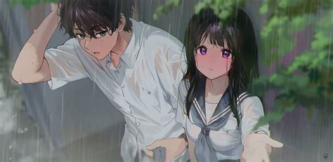 Chitanda Eru And Oreki Houtarou Hyouka Drawn By Mery Yangmalgage Danbooru
