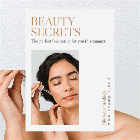 Beauty Secrets Facebook Post Template Free Photo Rawpixel