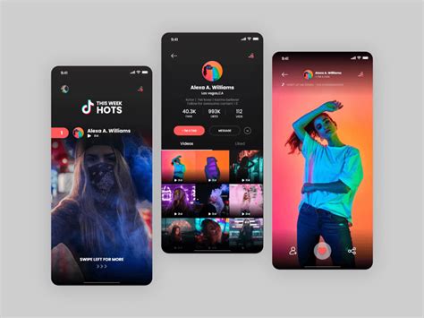 tik tok ui design