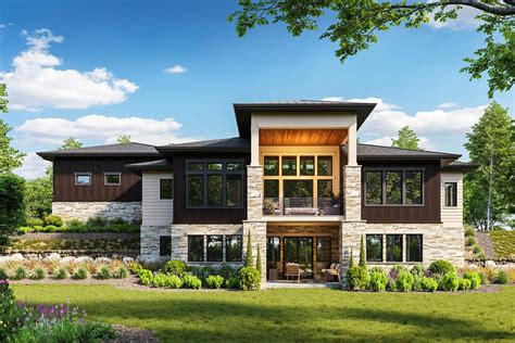 Contemporary Country House Plan With Optional Walkout Basement