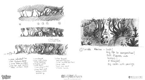 almu redondo art — wolfwalkers concept art and color script worked