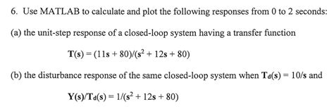Solved Use MATLAB To Calculate And Plot The Following Chegg