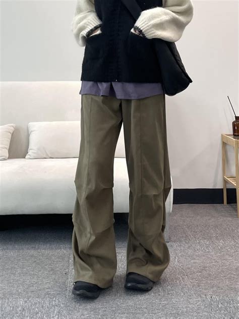 메토이소노 리빙 핀턱 셔링 스트링 밴딩 롱 팬츠 2colors 위시버킷