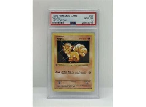 Pokemon Vulpix 68102 1st Edition Base Set Psa 10 Gem Mint 1999 Ebay