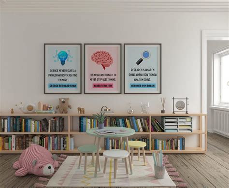 Set Of 6 Science Quotes Classroom Posters Science Posters Classroom