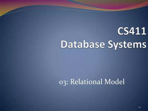 PPT CS411 Database Systems PowerPoint Presentation Free Download ID 1555743