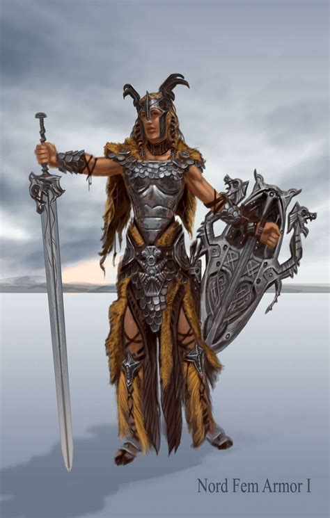 Nord Armor Female Video Games Artwork Skyrim Art Elder Scrolls Art