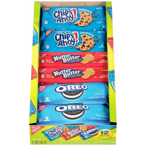 Nabisco Snack Pack Variety Cookies Mix With Oreo Chips Ahoy And Nutter