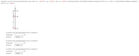 Solved And C ﻿is Y2240ma ﻿what Is The Net Electrostatic