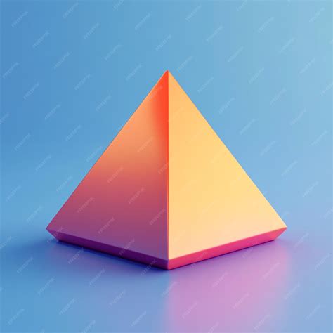 3d Pyramid Icon Three Dimensional Triangular Shape Illustration Logo Premium Ai Generated Image